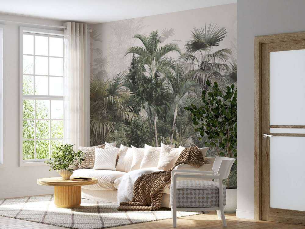 Fotobehang - Fluisterend Groen Nevelwoud - Fotobehang.nl